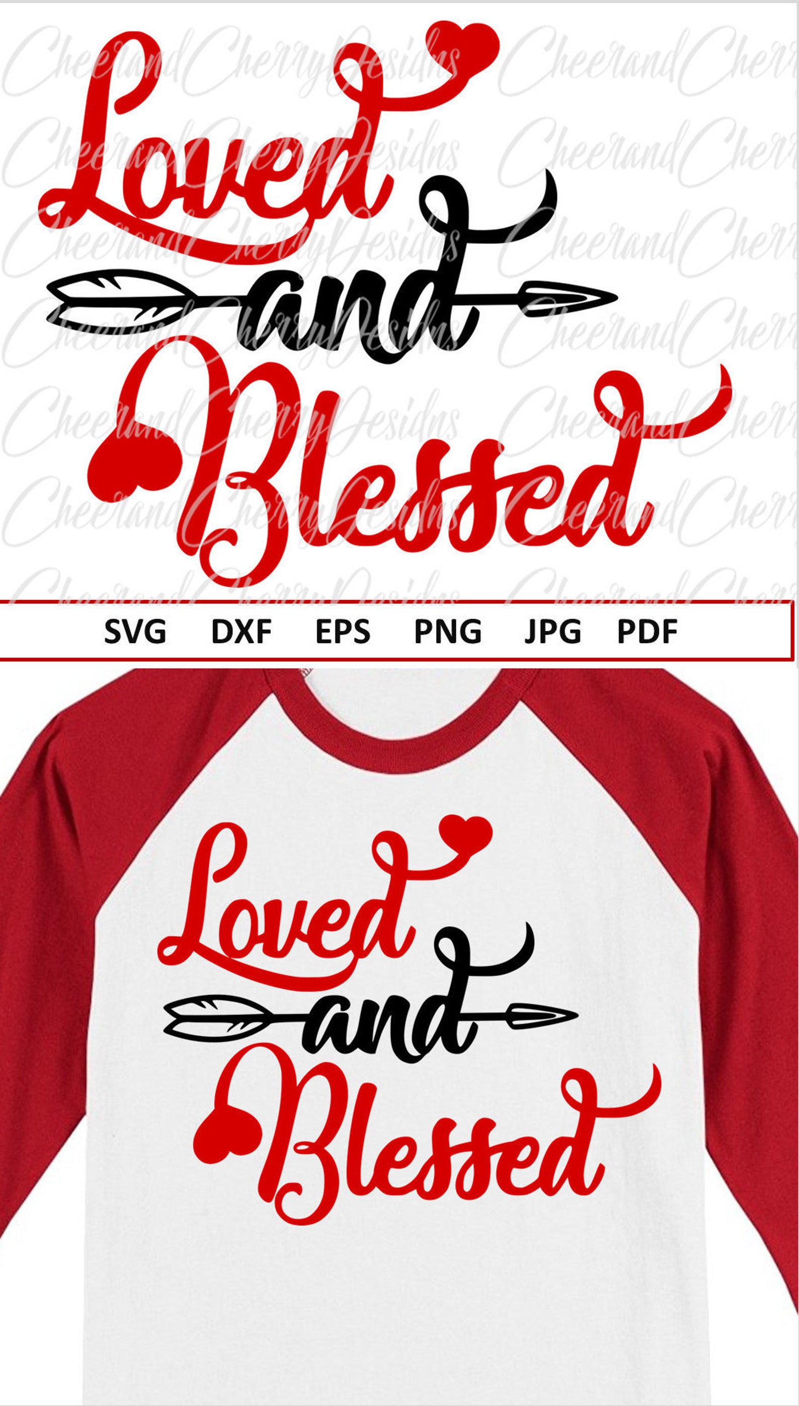 Loved and Blessed Svg for Valentine Svg Files for Cricut - Etsy
