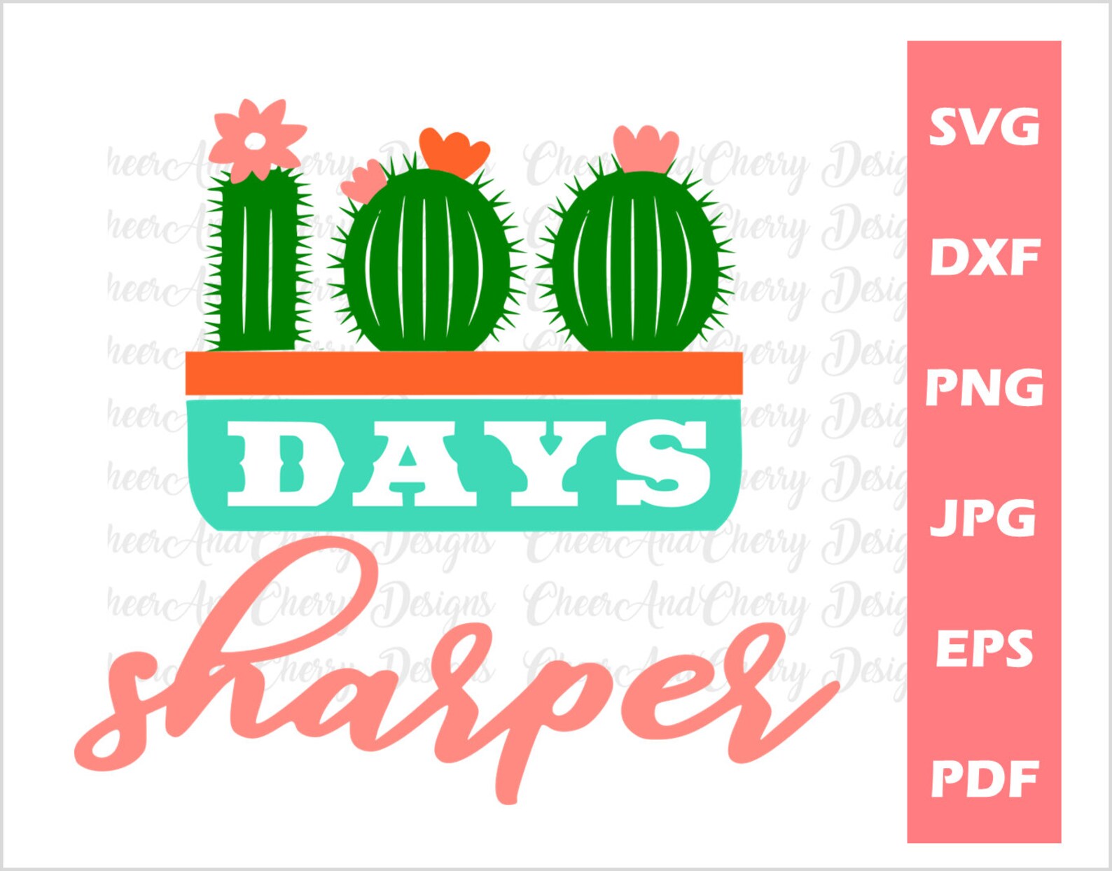 100 Days of School Svg 100 Days Sharper Svg 100th Day of | Etsy