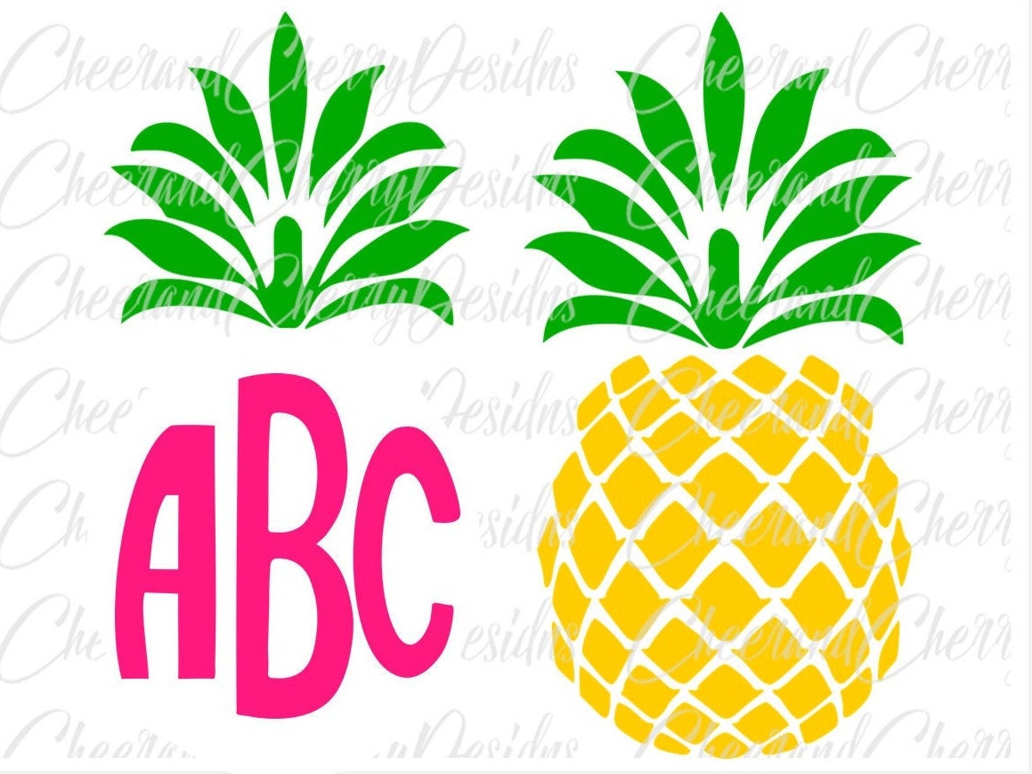 Pineapple Monogram SVG, Pineapple Svg, Summer Svg, Tropical SVG ...