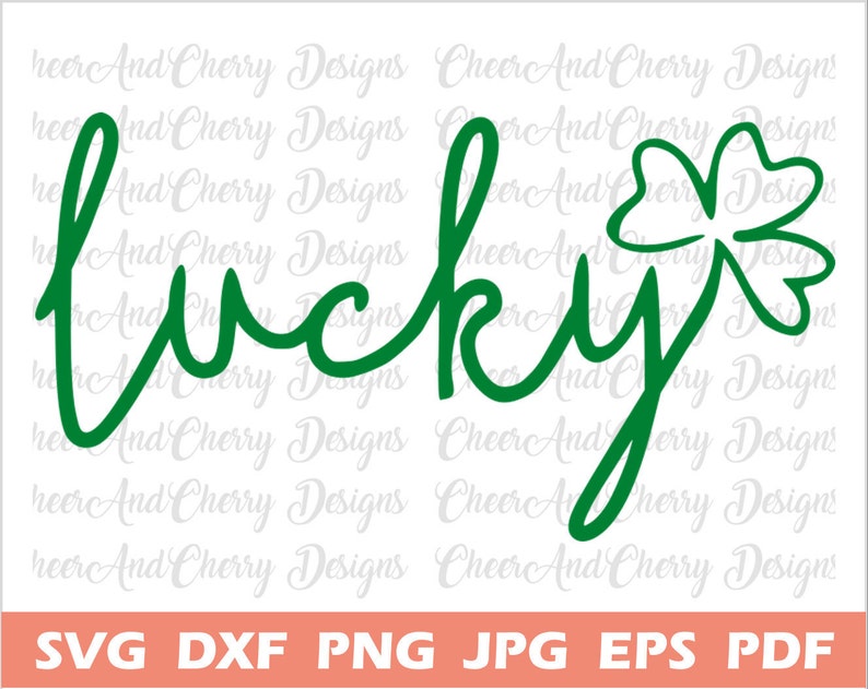 Lucky SVG Files for Cricut Silhouette Hand Lettered Svg St - Etsy