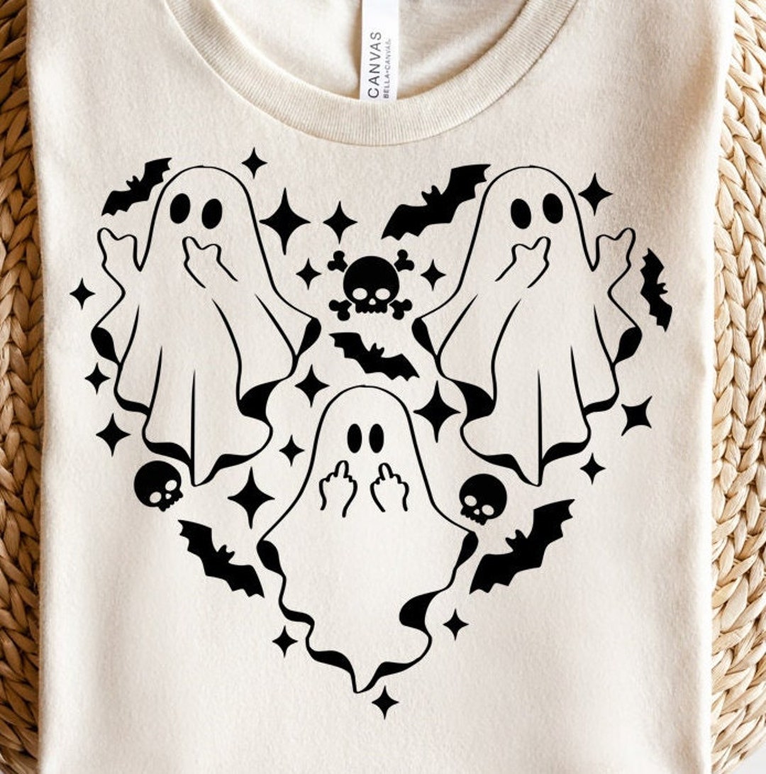 Halloween Ghost SVG PNG Bundle - Funny Ghost in Heart Svg Halloween Svg ...