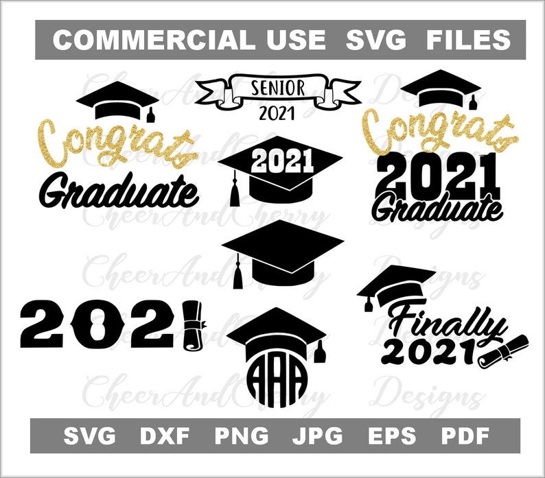 Graduation SVG Bundle 20 Designs Svg Dxf Png Cut Files for | Etsy