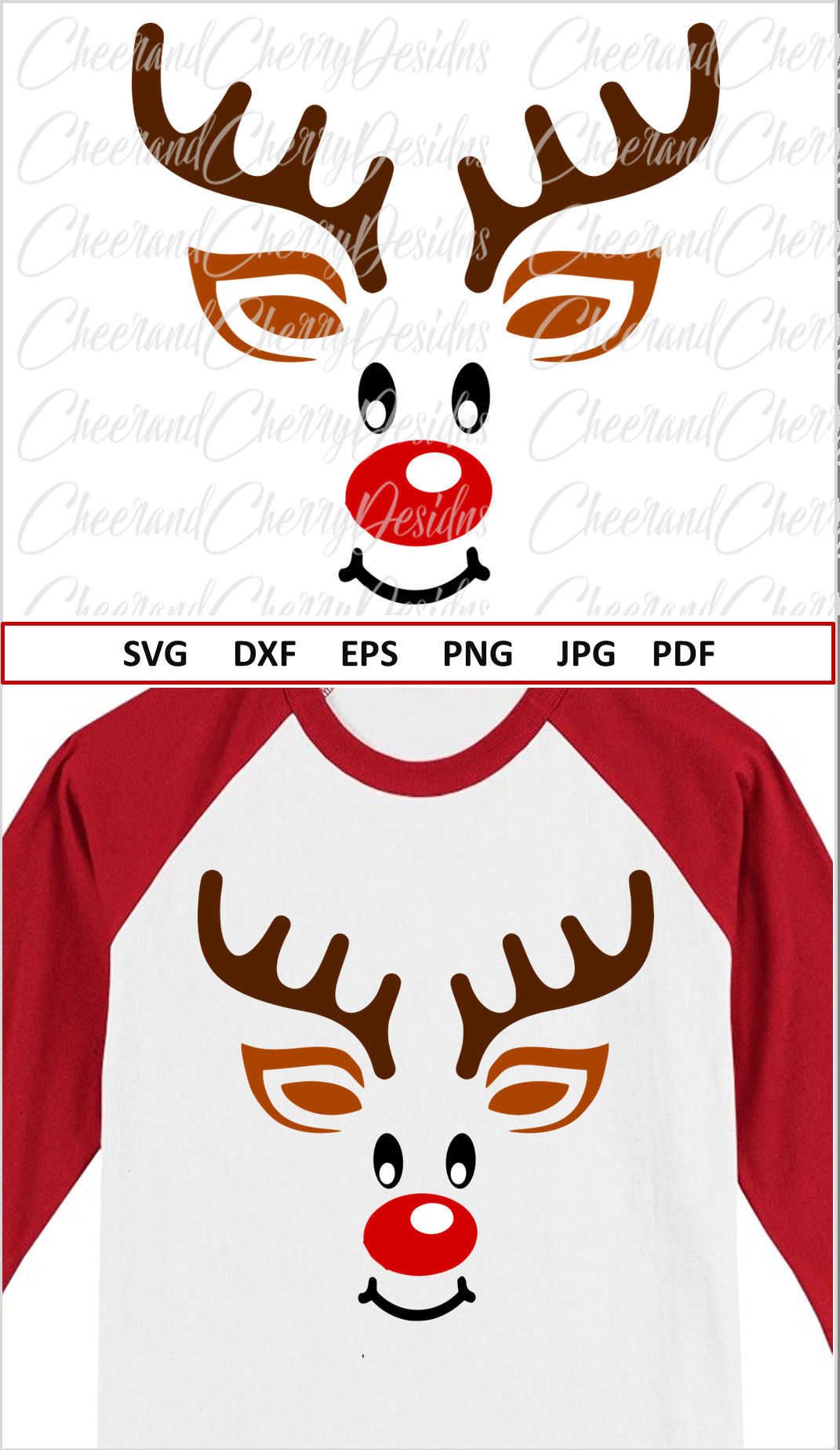 Reno Svg para Cricut Navidad SVG archivo para Silueta Astas SVG Lindo ...
