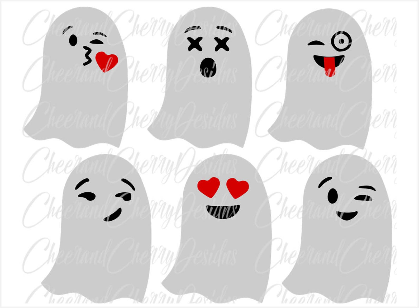 Halloween Svg Ghost Svg Emoji SVG DXF Ghost Monogram Svg - Etsy Israel