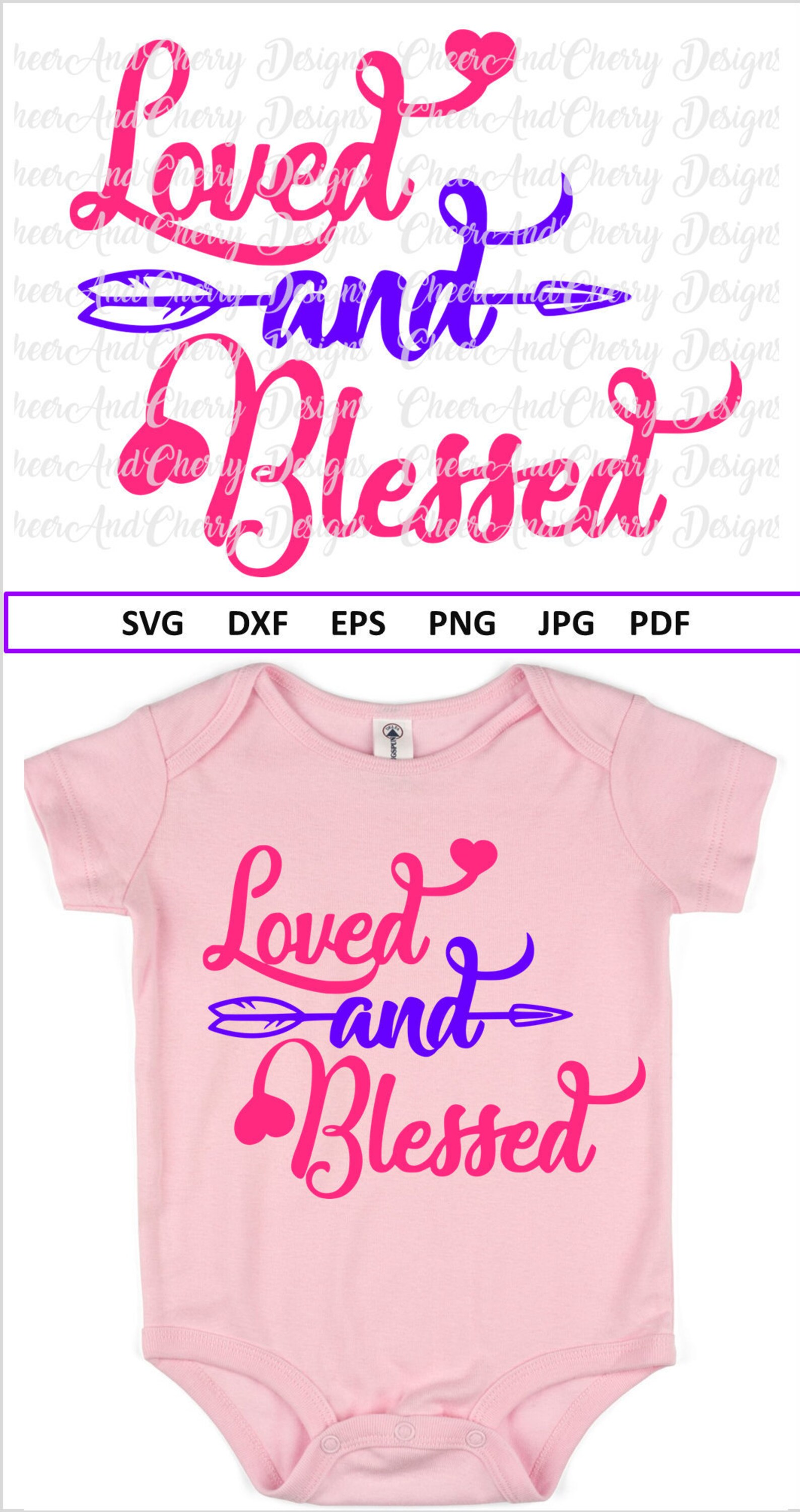 Loved and Blessed Svg Easter SVG for Baby Girl Easter Cut - Etsy