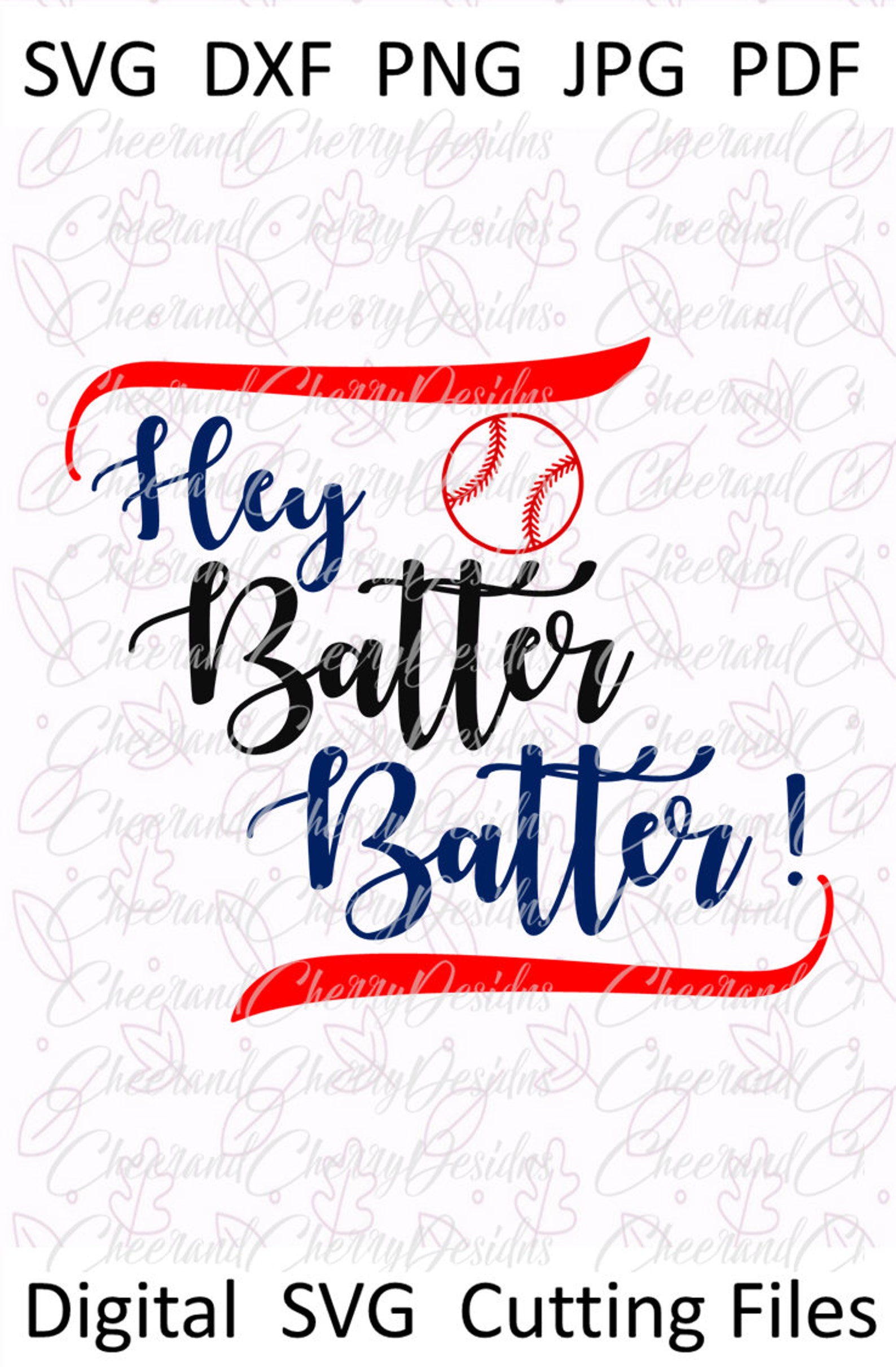 Hey Batter Batter SVG Baseball Svg Files for Silhouette Svg - Etsy