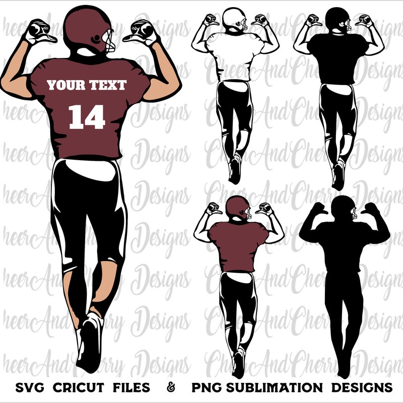 Football Player Back - Etsy