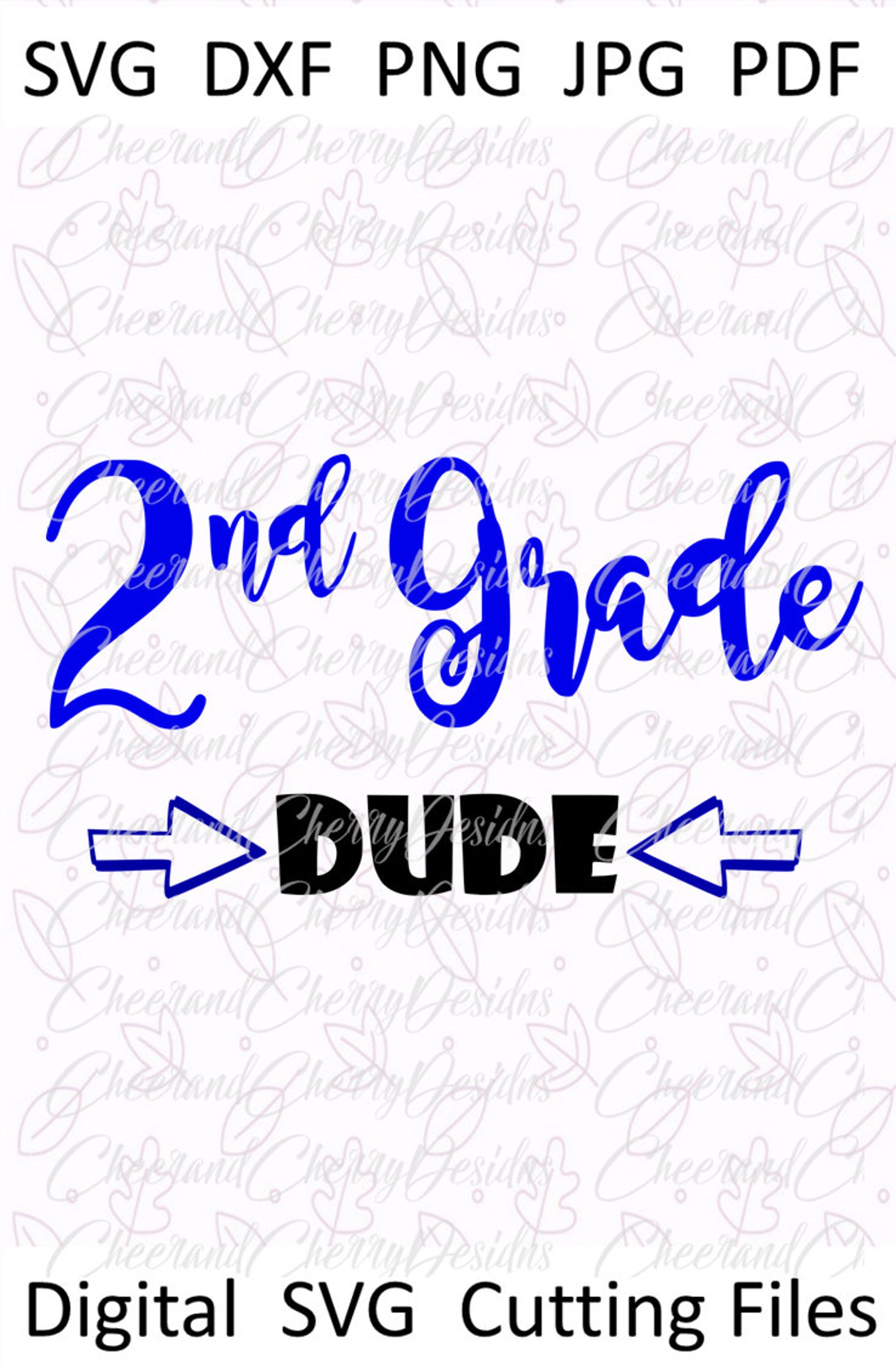 Second Grade SVG 2nd Grade SVG Back to School Svg School DXF - Etsy