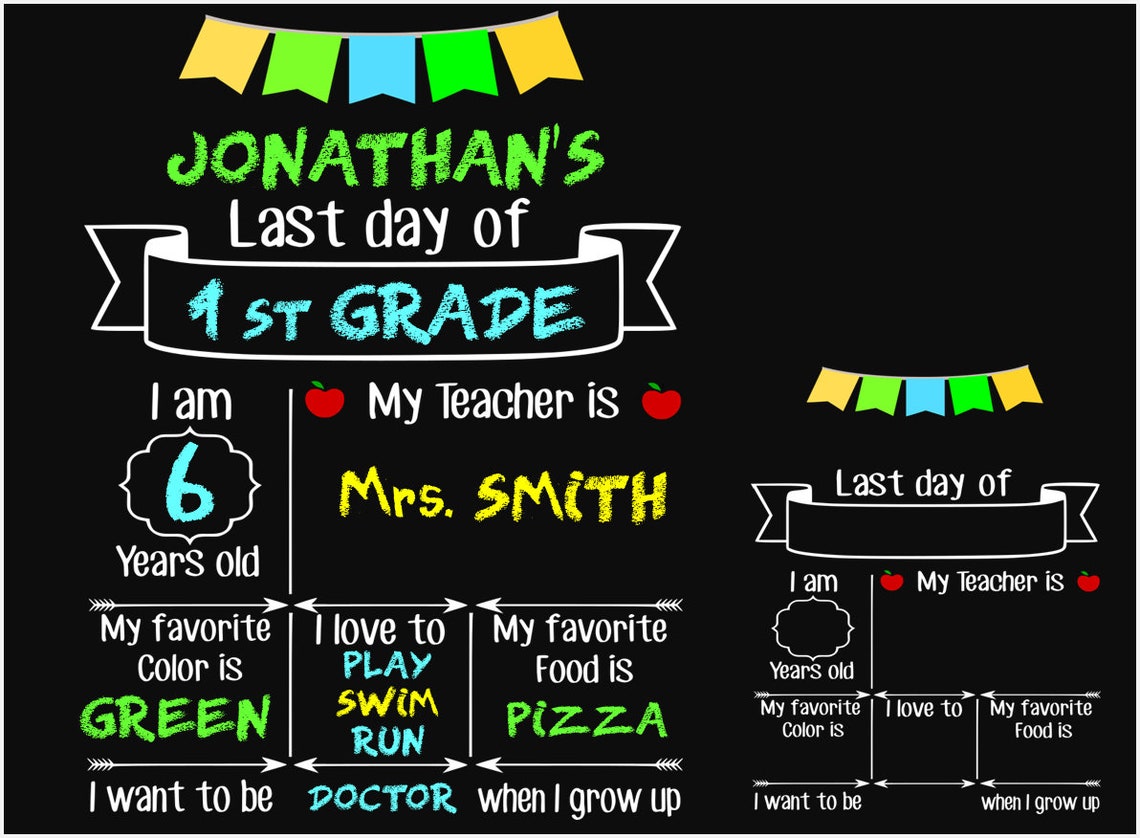 Chalkboard School Sign SVG School Svg File Last Day of School - Etsy