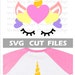 Unicorn Face With Hearts Svg, Cute Unicorn Face Svg, Unicorn Head Svg ...