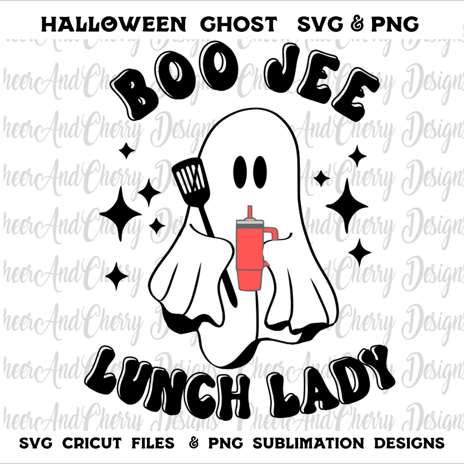 Boo Jee Lunch Lady Svg, School Halloween Svg Spooky Svg Shirt Scary ...
