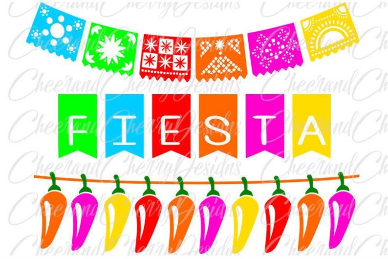 Fiesta Party Banner Svg Cinco De Mayo Svg for Cricut - Etsy