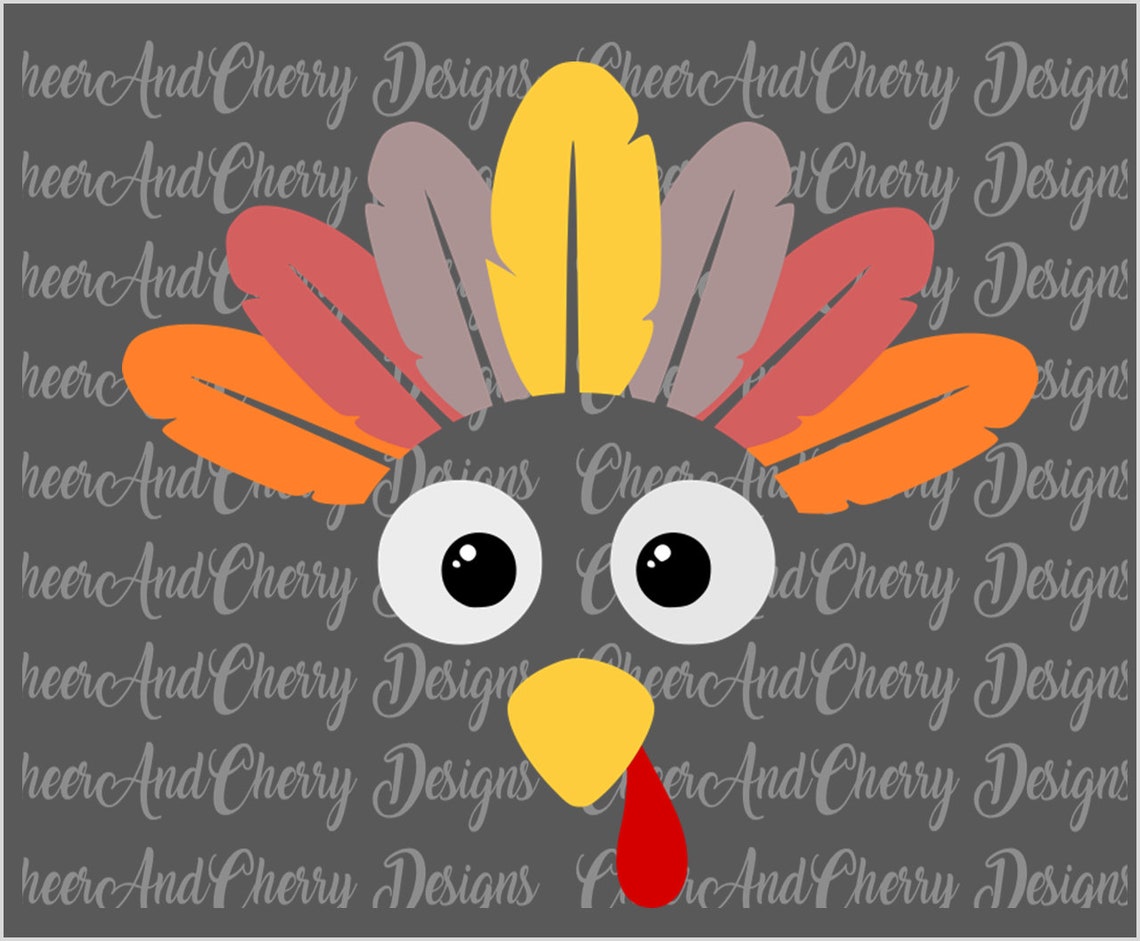 Funny Turkey Face SVG File for Cricut Silhouette Iron On - Etsy Israel