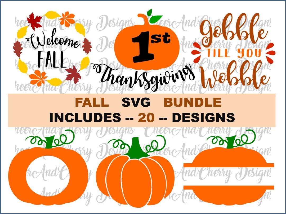 Thanksgiving SVG Bundle Fall Svg Bundle Pumpkin Svg for Cricut Thankful ...