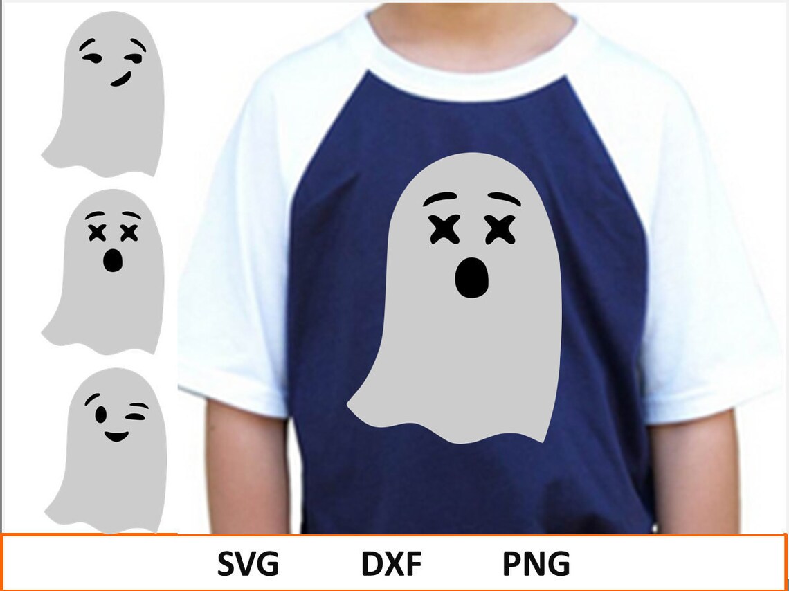 Ghost Svg Funny Halloween Svg Emoji SVG Halloween Monogram Svg | Etsy