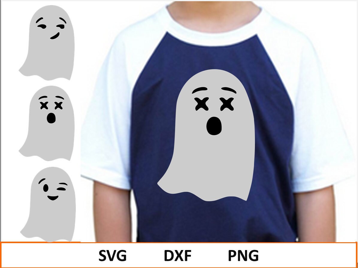 Ghost Svg Funny Halloween Svg Emoji SVG Halloween monogram Svg | Etsy