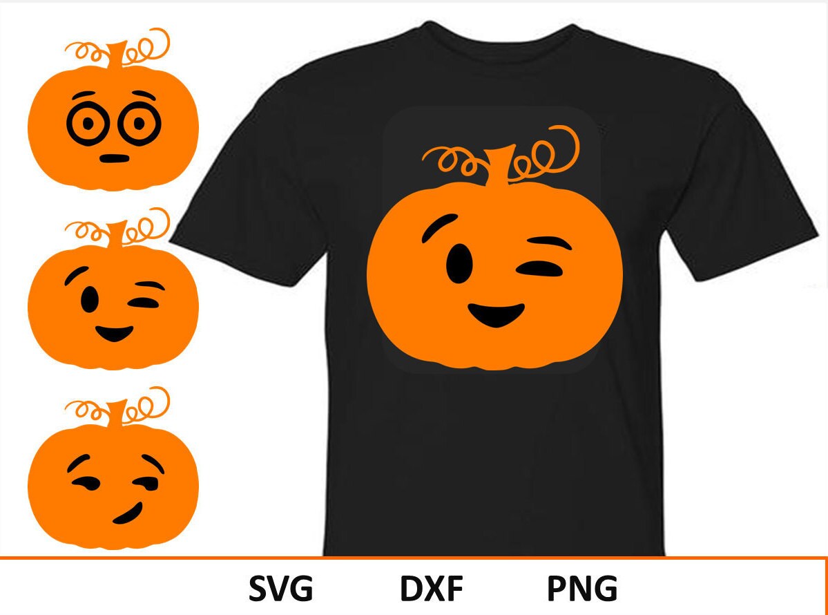Pumpkin Smiley SVG Funny Halloween SVG Emoji Svg Pumpkin | Etsy