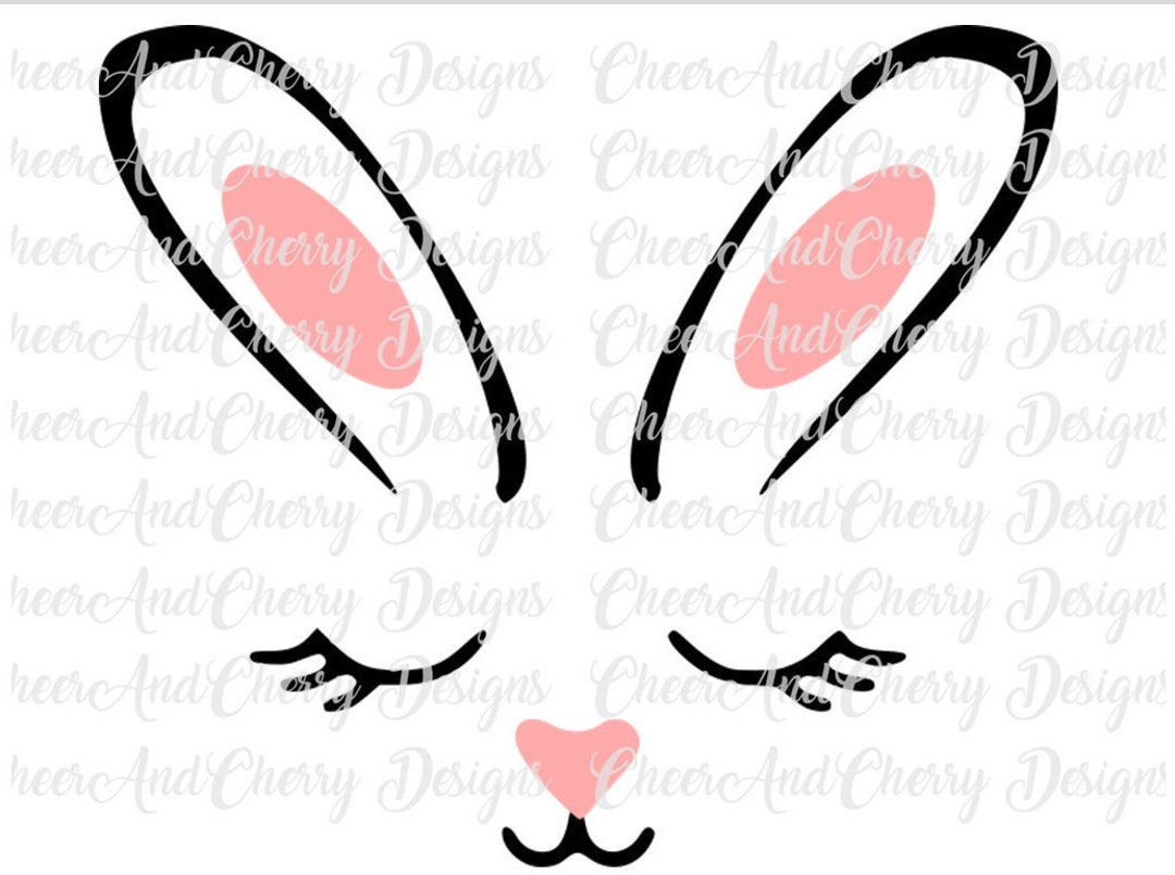 Girl Bunny Face Svg, Easter Bunny Svg, Bunny Ears Svg for Kids Easter ...