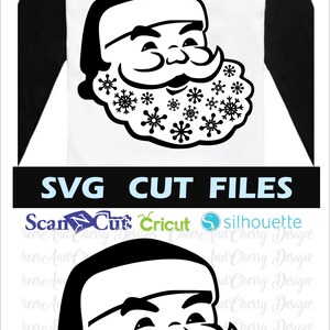 Smiling Santa Face SVG Santa Svg File for Cricut Silhouette Iron on ...