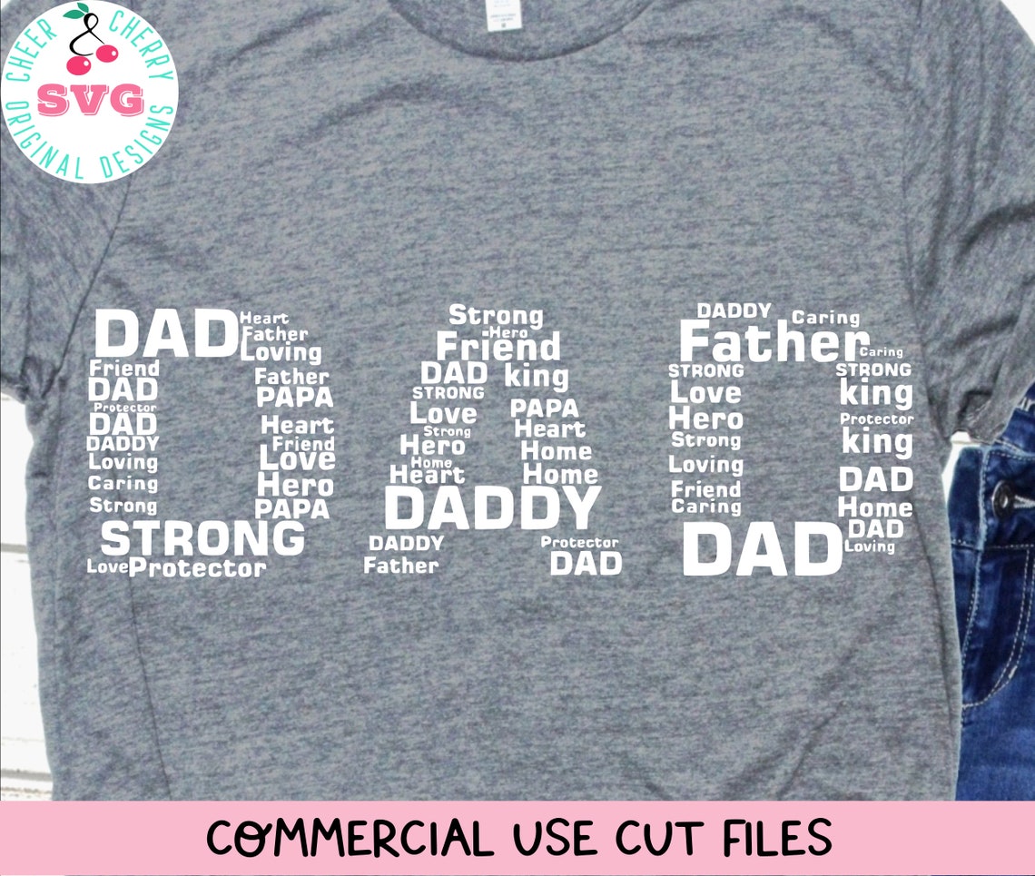 DAD SVG Image Fathers Day Svg for Shirts Daddy Cut Files - Etsy