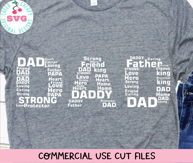 DAD SVG Image Fathers Day Svg for Shirts Daddy Cut Files - Etsy
