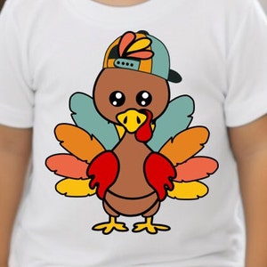 Cute Turkey SVG PNG Thanksgiving Svg for Boys Shirt Toddler Boy Turkey ...