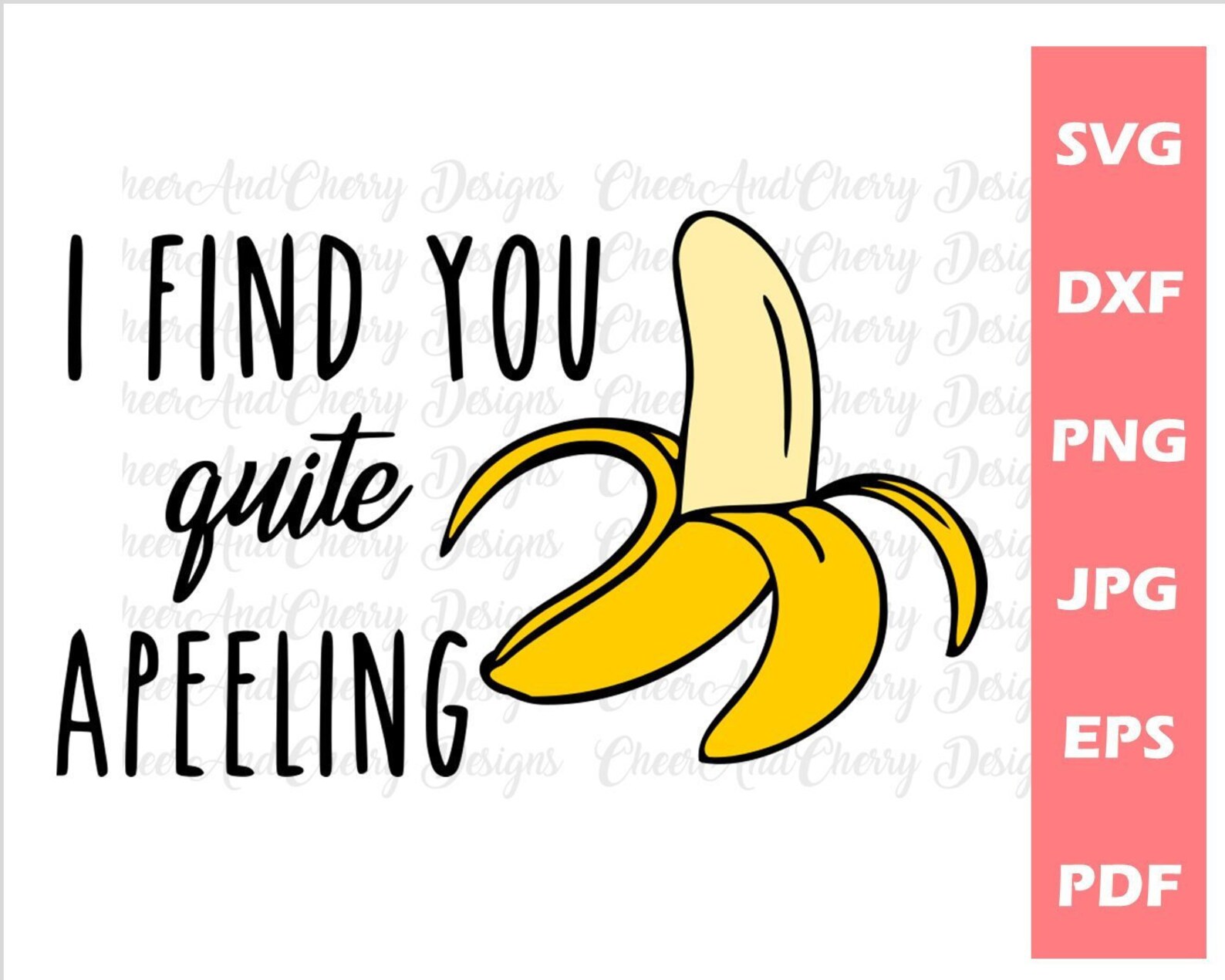 Funny Valentine Svg I Find You Quite Apeeling Svg for | Etsy