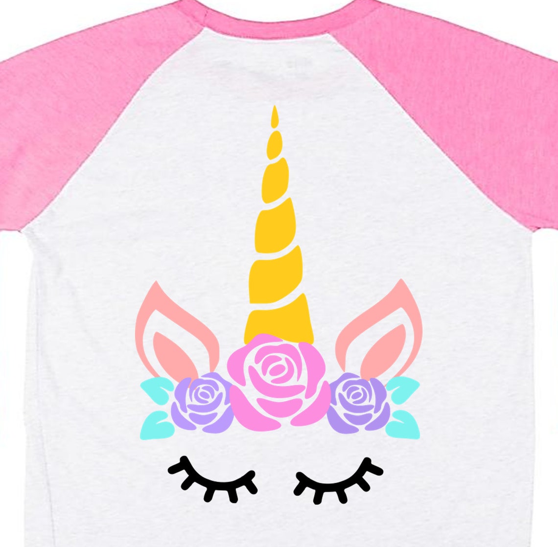 Unicorn Face With Flowers Svg for Girl Unicorn Birthday Svg | Etsy