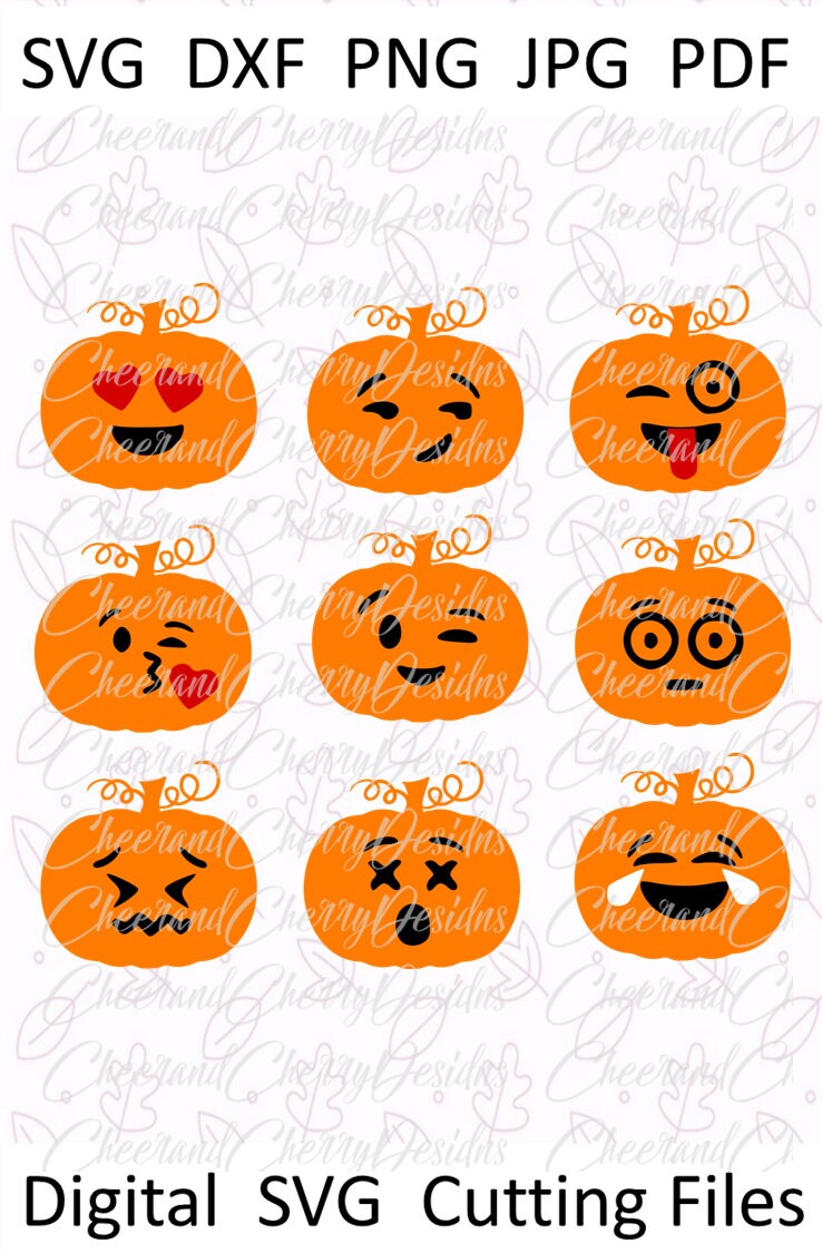 Pumpkin Smiley SVG Funny Halloween SVG Emoji Svg Pumpkin | Etsy