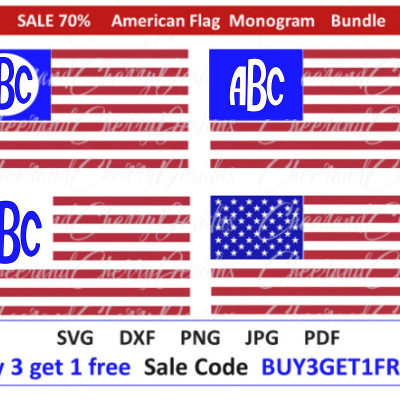 Monogrammed Flags - Etsy