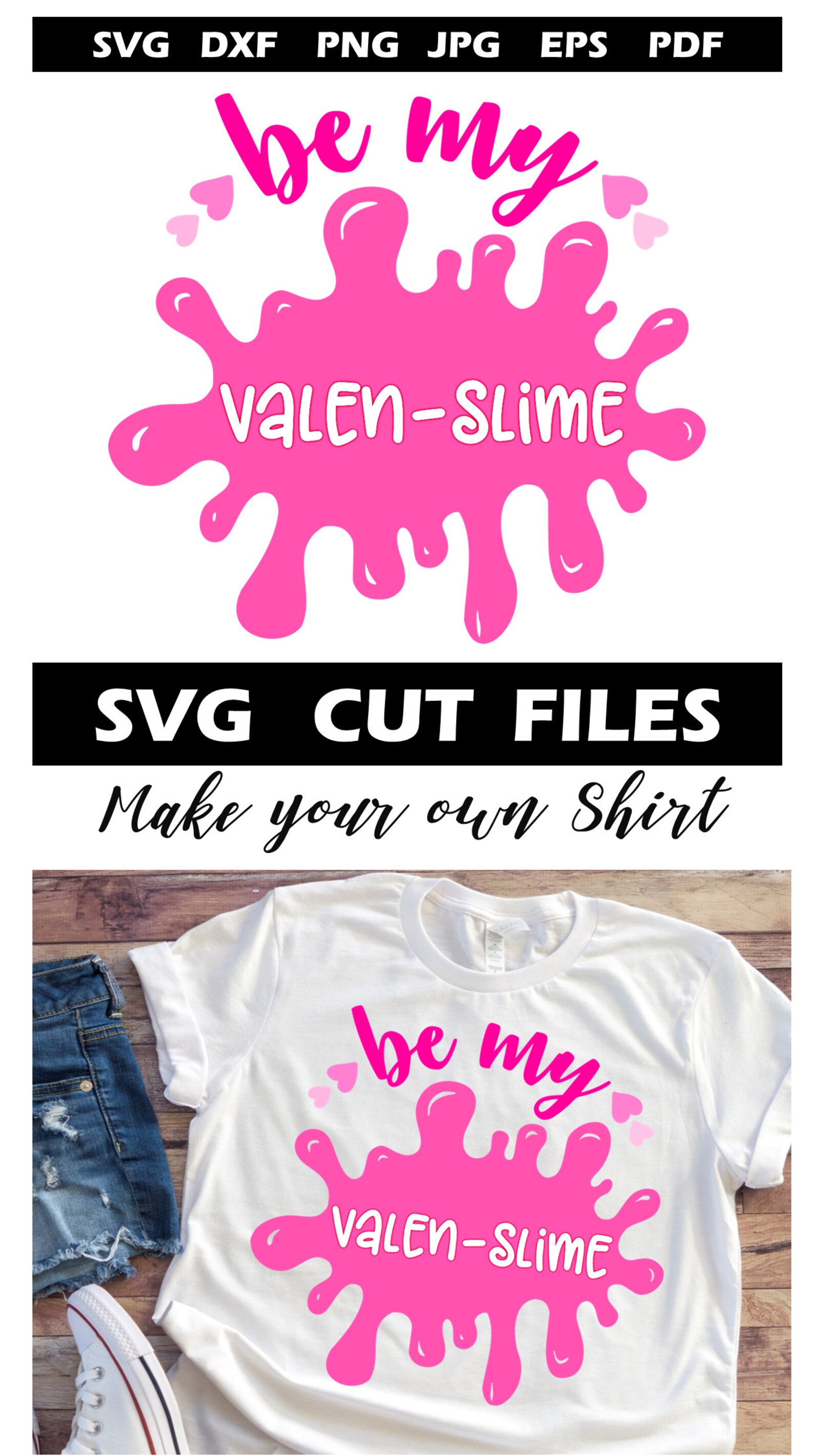 Be My Valen Slime Svg Valentine's Day Slime Svg for - Etsy
