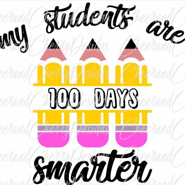 100 Days Smarter Svg - Etsy