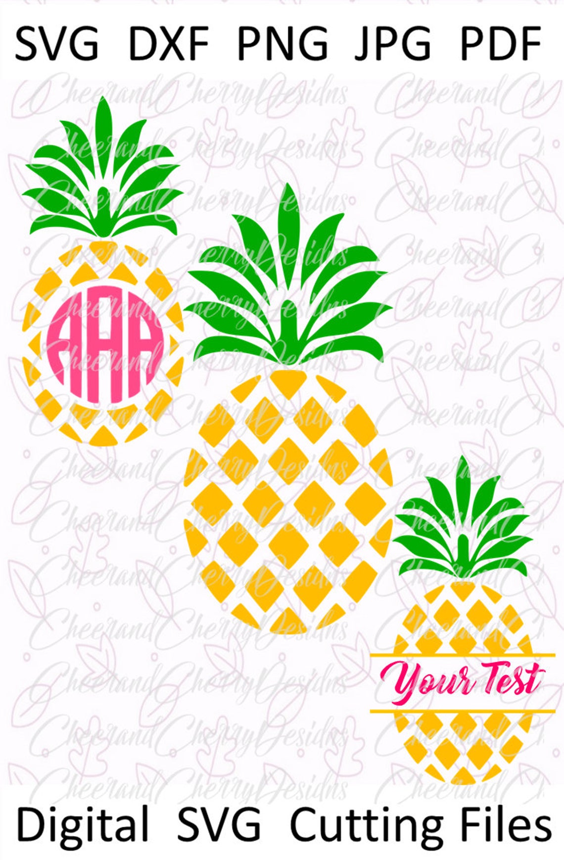 Pineapple SVG Pineapple Monogram Svg Pineapple Monogram Frame | Etsy