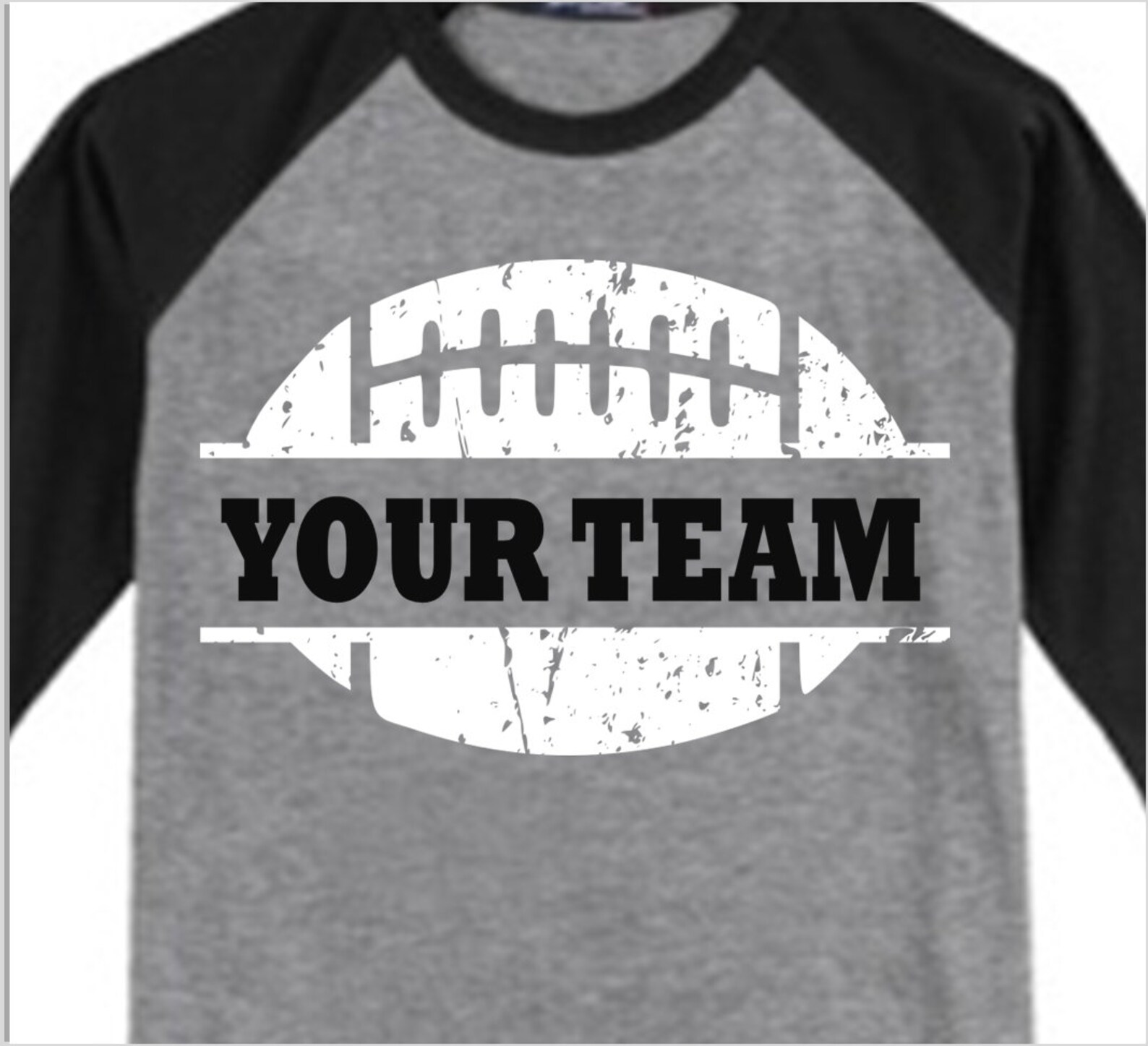 Split Football Monogram Svg Dxf Distressed Football Monogram | Etsy