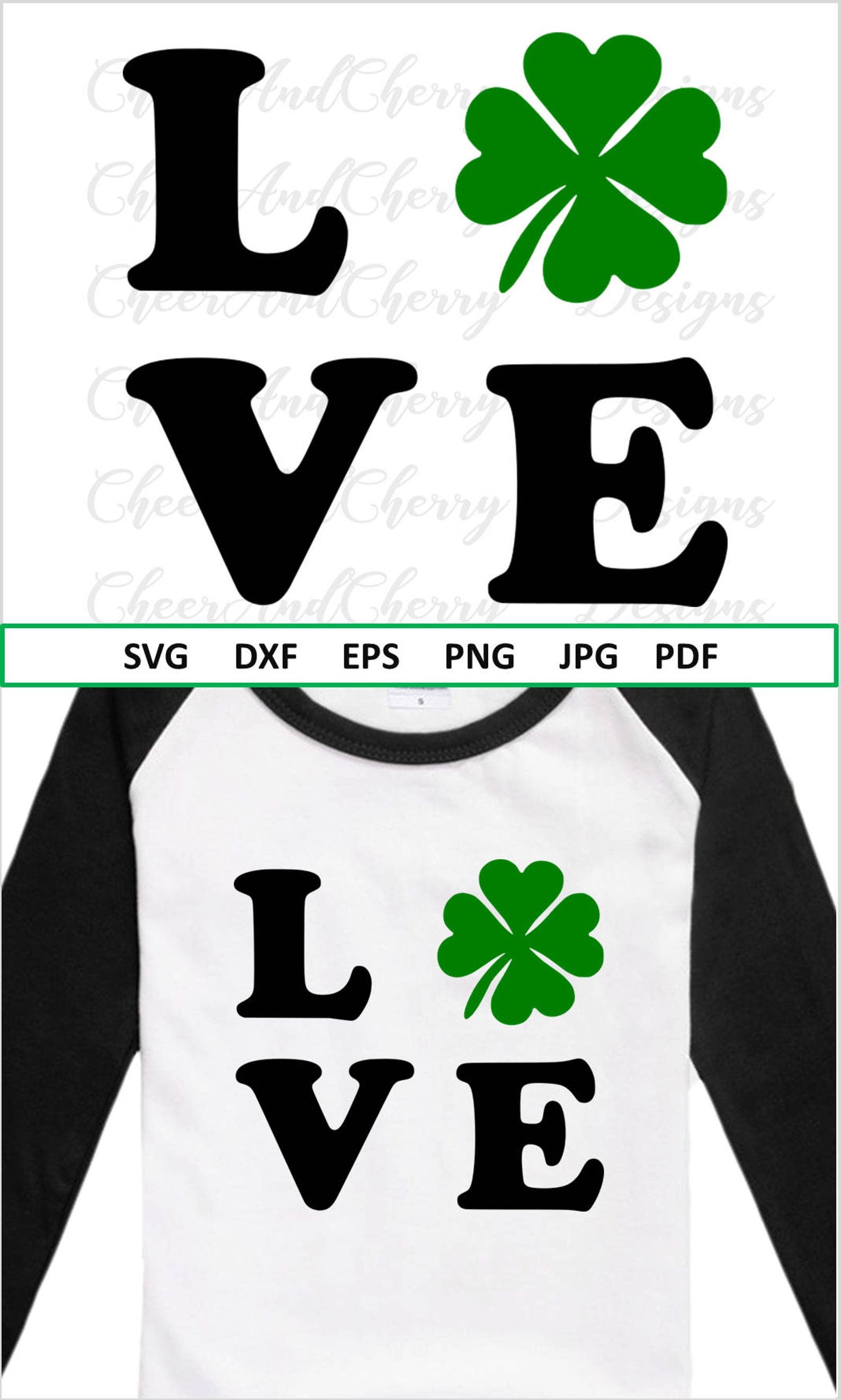 St Patricks Day Svg Love Svg Shamrock Svg Lucky Svg for St - Etsy