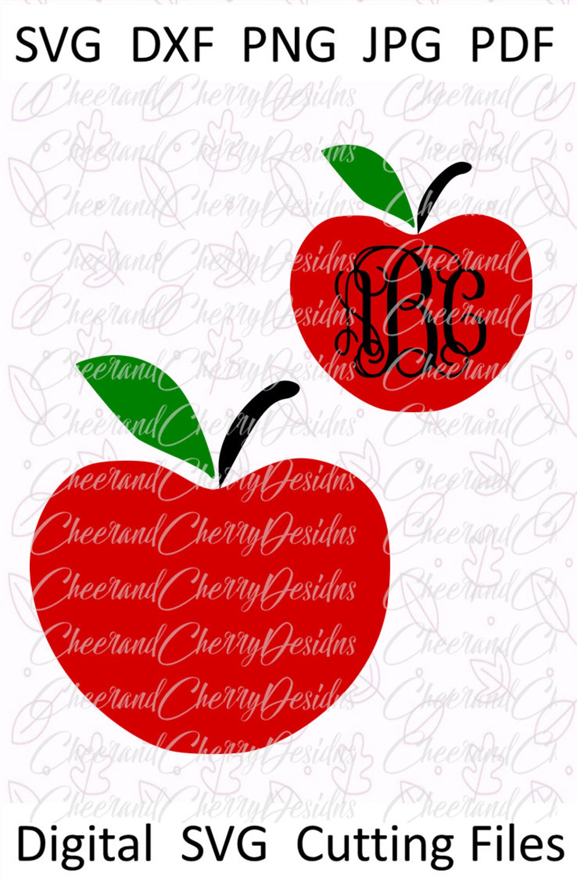 Apple SVG Apple Monogram Svg Back to School Svg School | Etsy