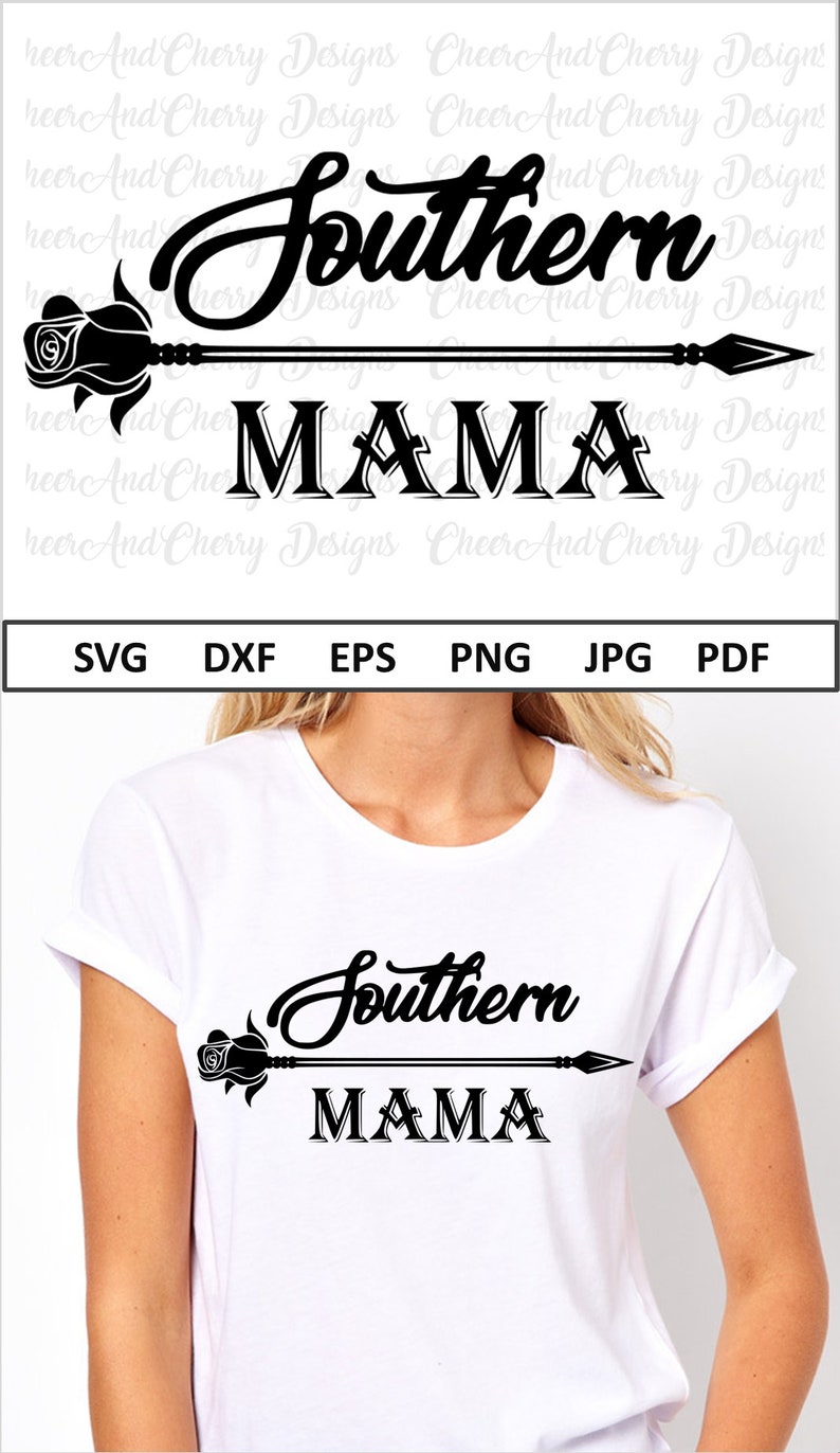 Southern Mama Svg Dxf Png Jpg Eps Cutting Files for Cricut | Etsy
