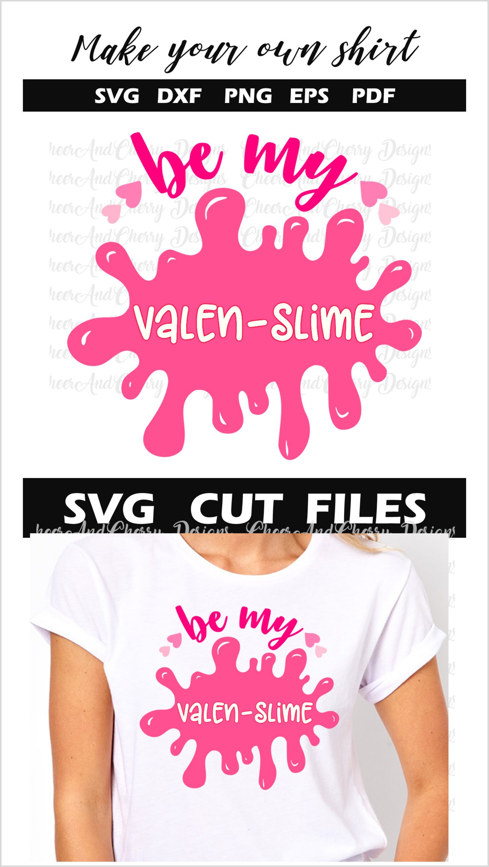 Girl Valentine Svg, Be My Valen Slime Svg, Valenslime Svg, Valentine's ...