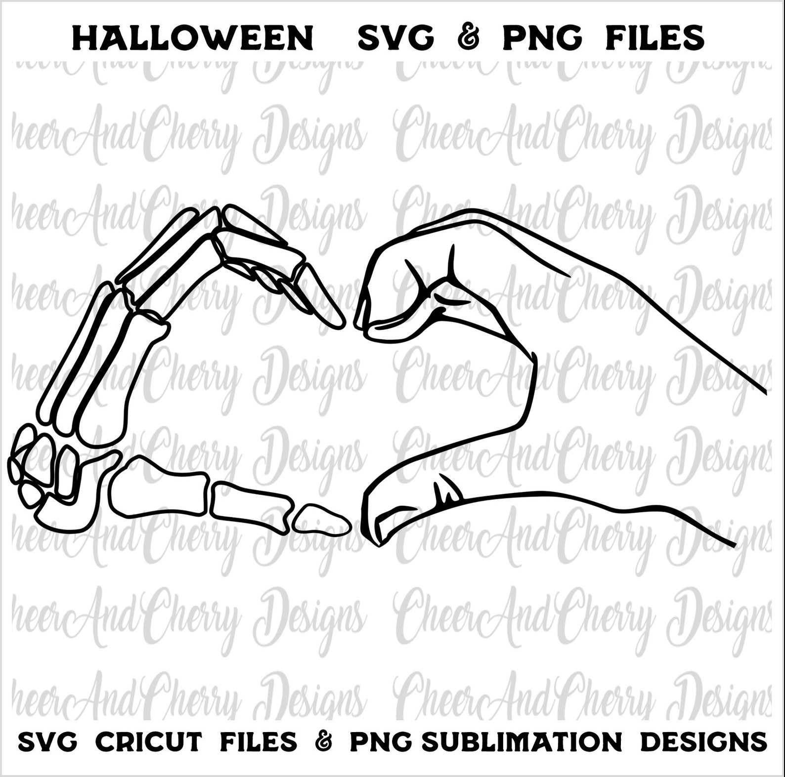 Skeleton Hands SVG PNG Bundle, Halloween Svg Stay Spooky Svg Pinky ...