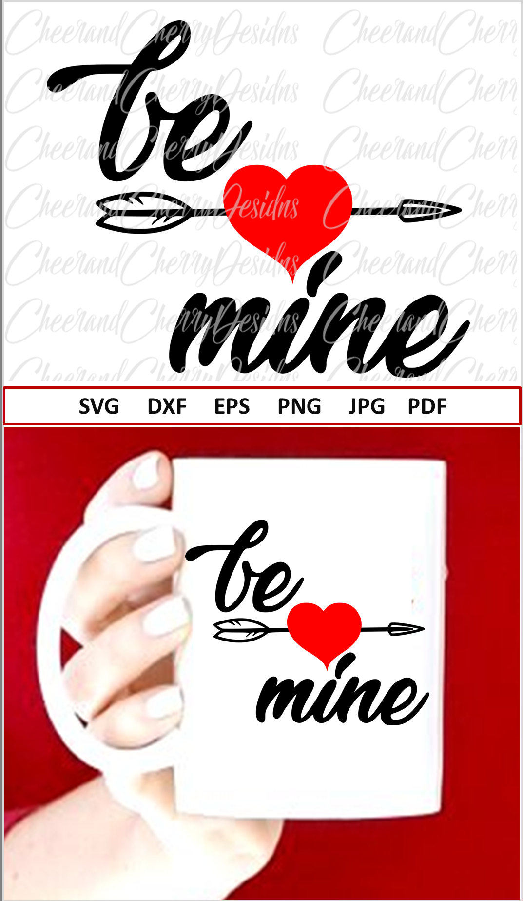 Be Mine Svg Valentines Day SVG for Silhouette Heart Arrow Svg | Etsy