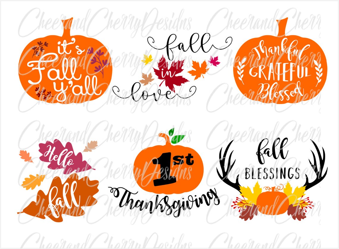 Thanksgiving SVG Bundle Fall Svg Bundle Pumpkin Svg for Cricut - Etsy