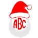 Santa Face Monogram SVG Santa Svg File for Cricut Silhouette - Etsy