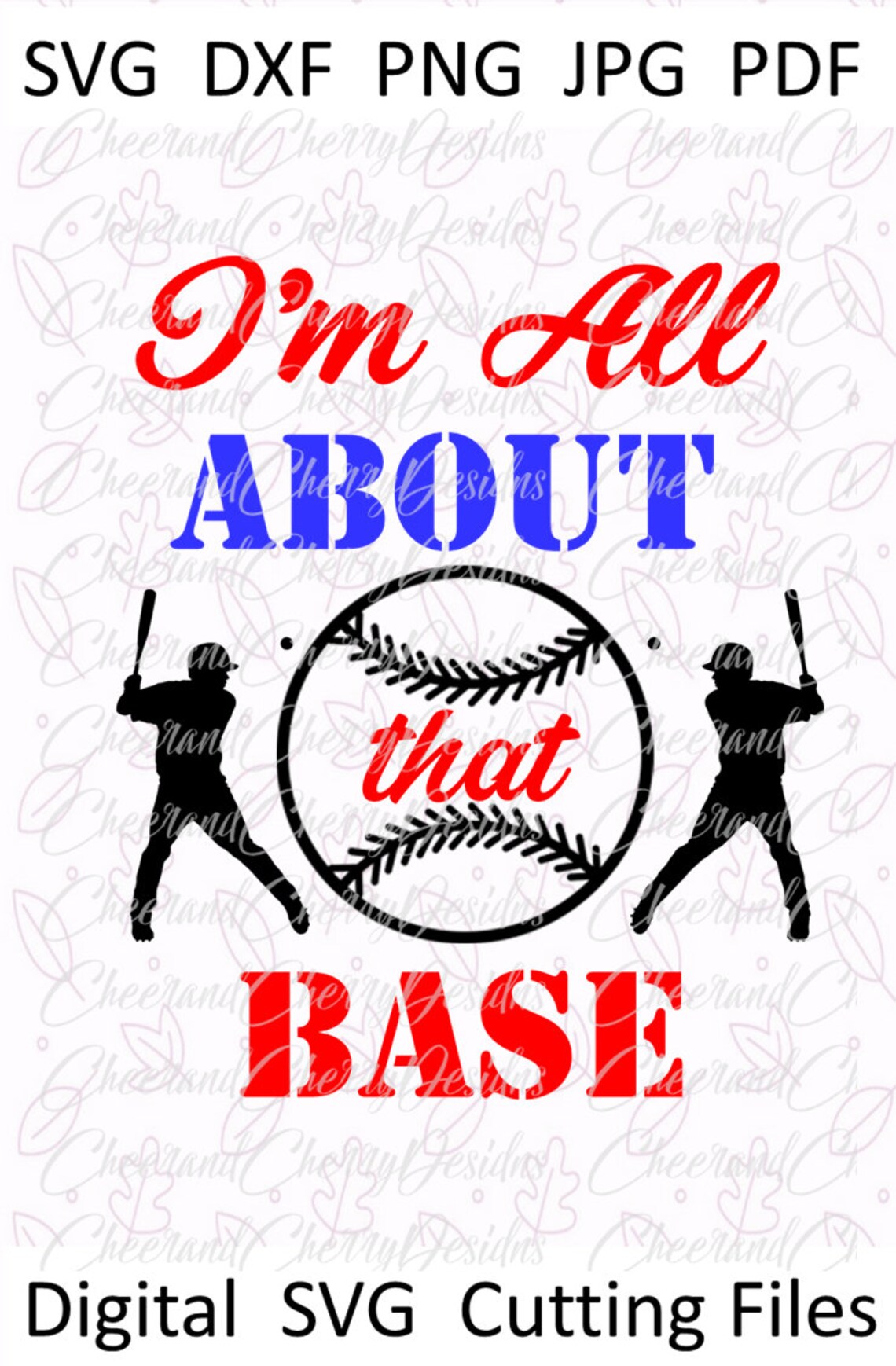 Baseball SVG I'm All About That Base Svg Files for | Etsy