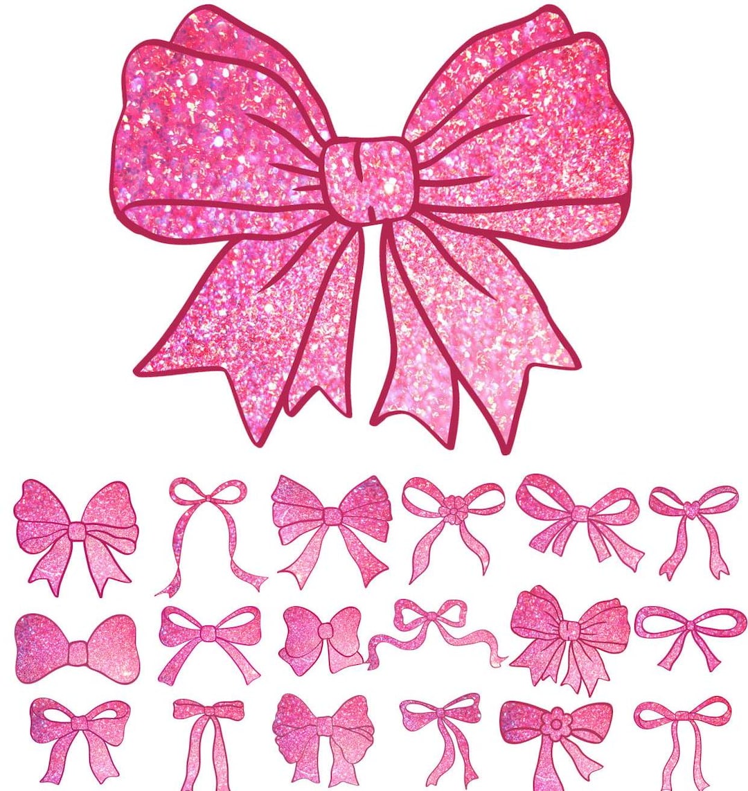 Coquette Bow Svg Bundle -18 Bows Png Files Vintage Ribbon Svg Long ...