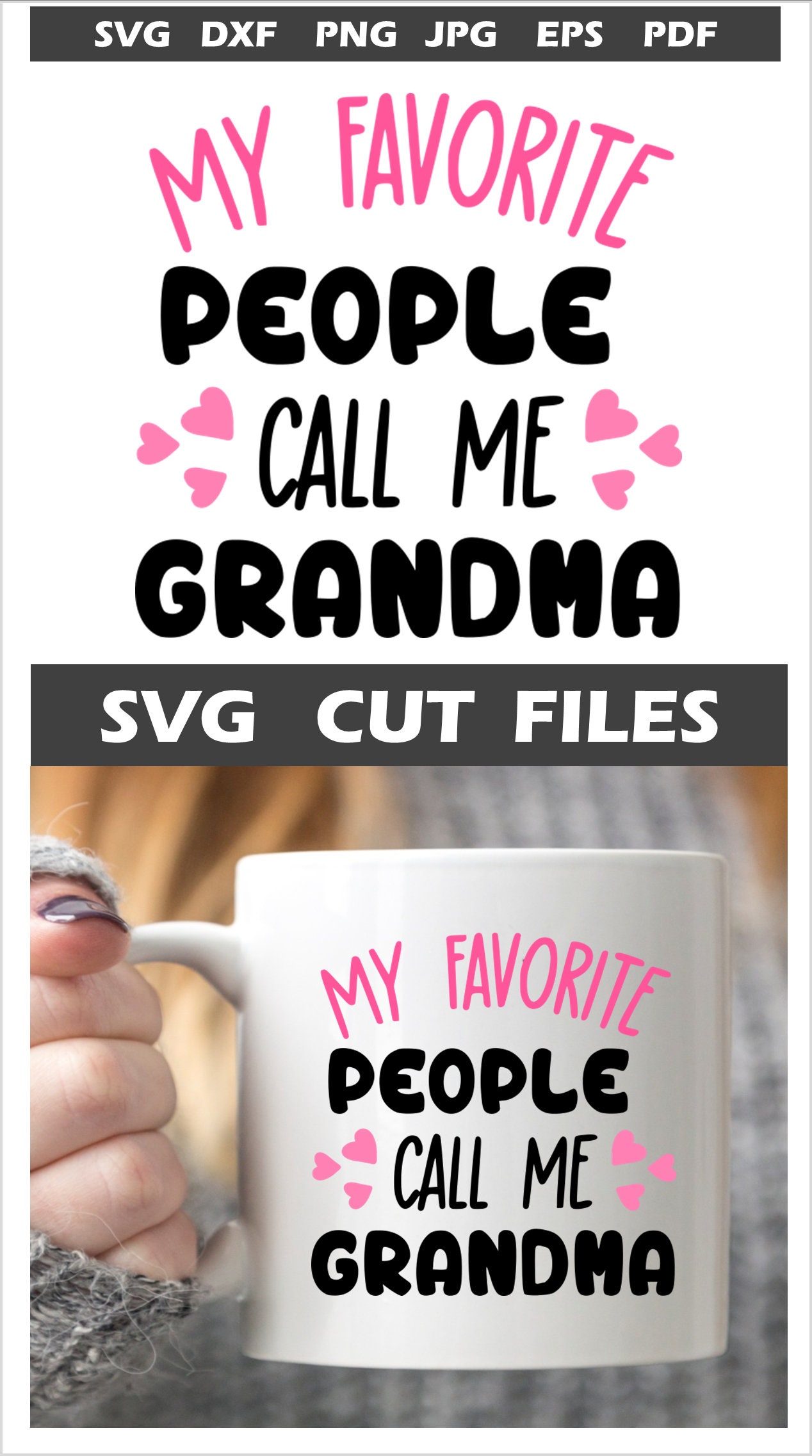 My Favorite People Call Me Grandma Svg Grandmother Svg for | Etsy