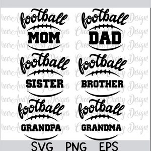 Football Svg Bundle Png Svg Dxf Files, Football Family Svg, Matching ...