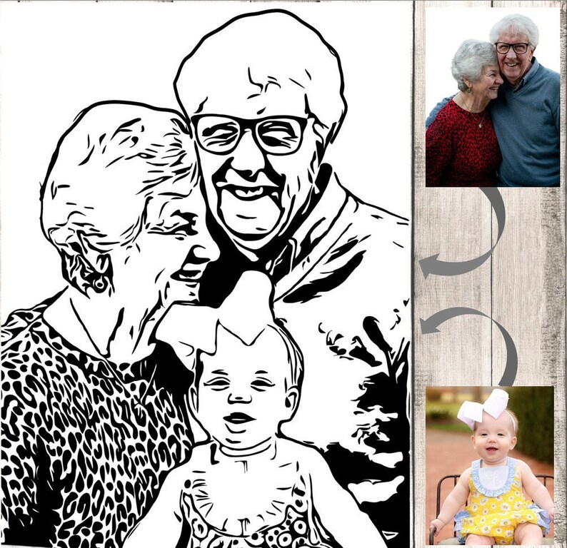 Convert Photo to SVG Cut File Custom SVG Portrait Face SVG - Etsy Israel