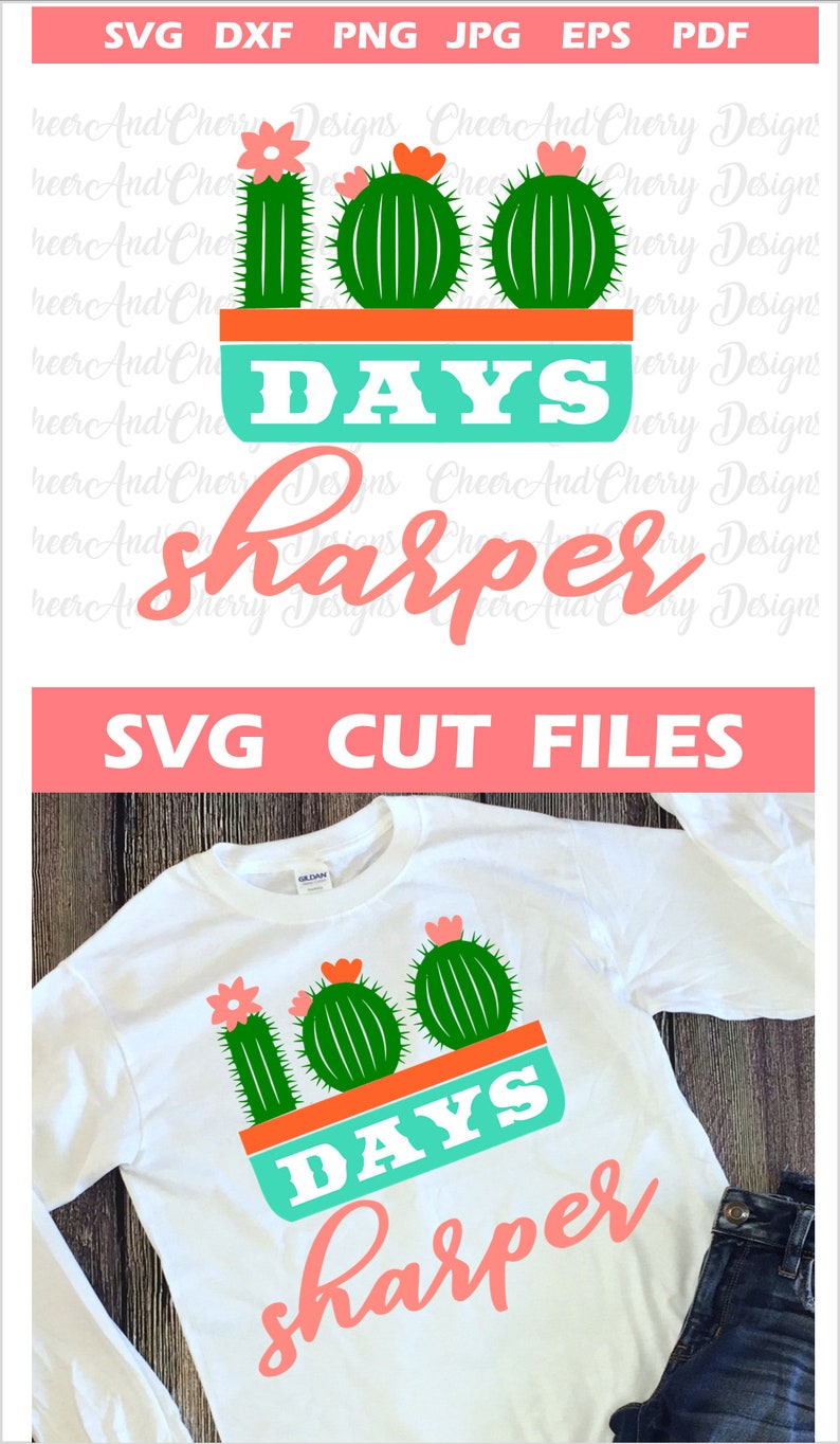 100 Days of School Svg 100 Days Sharper Svg 100th Day of | Etsy