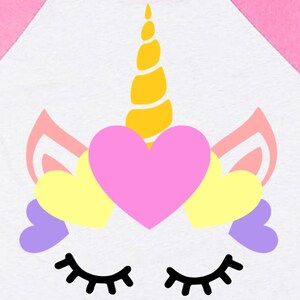 Unicorn Face With Hearts Svg, Cute Unicorn Face Svg, Unicorn Head Svg ...