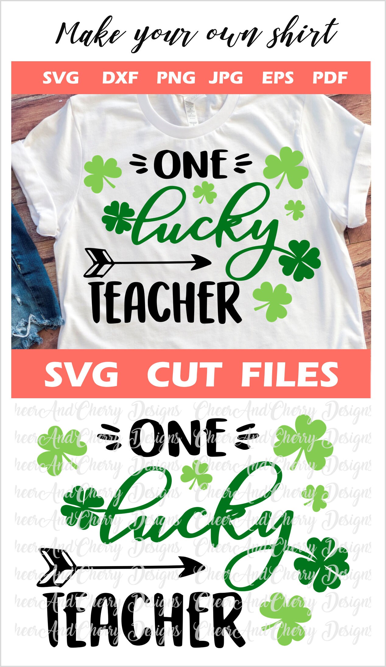 One Lucky Teacher Svg Saint Patricks Day Svg for Cricut | Etsy
